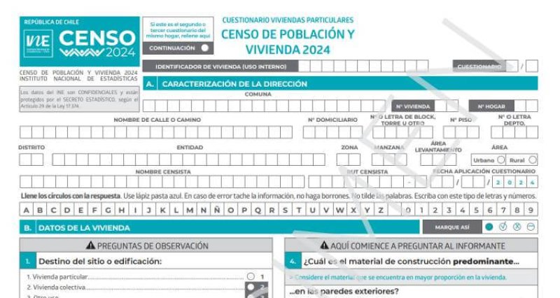 INE presenta el cuestionario del Censo de Población y Vivienda 2024 que ...