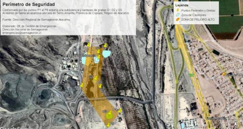 Declaran nuevo perímetro de seguridad y establecen zona de alto peligro ...